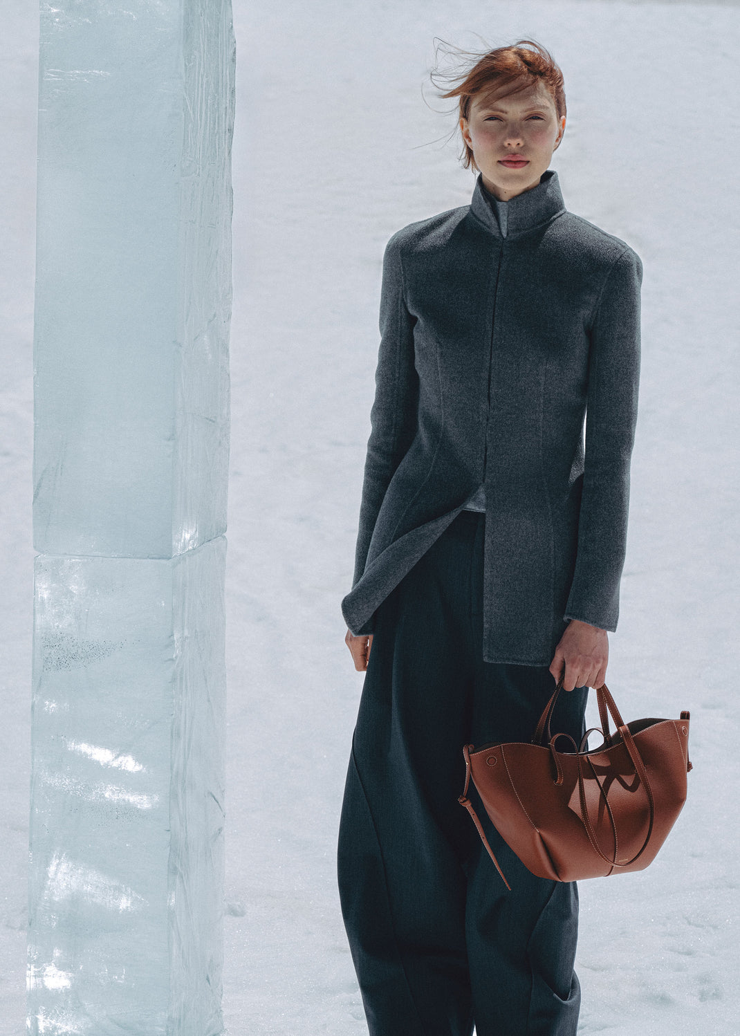 Polène | Sac - Cyme Mini - Cognac Grainé