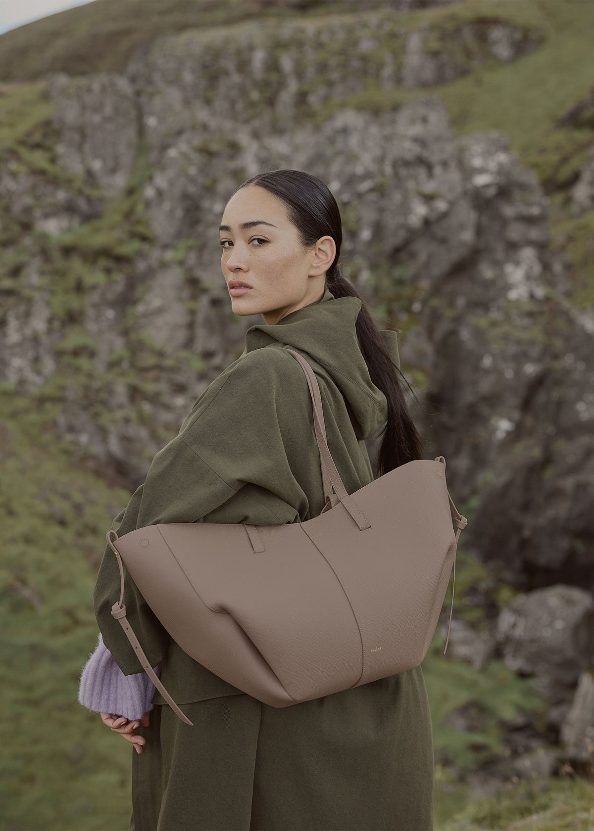 Polène | Sac - Cyme - Taupe Grainé